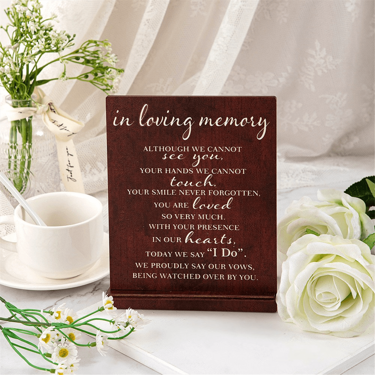 Saying for memory table at wedding | Honestweddingadvice.com