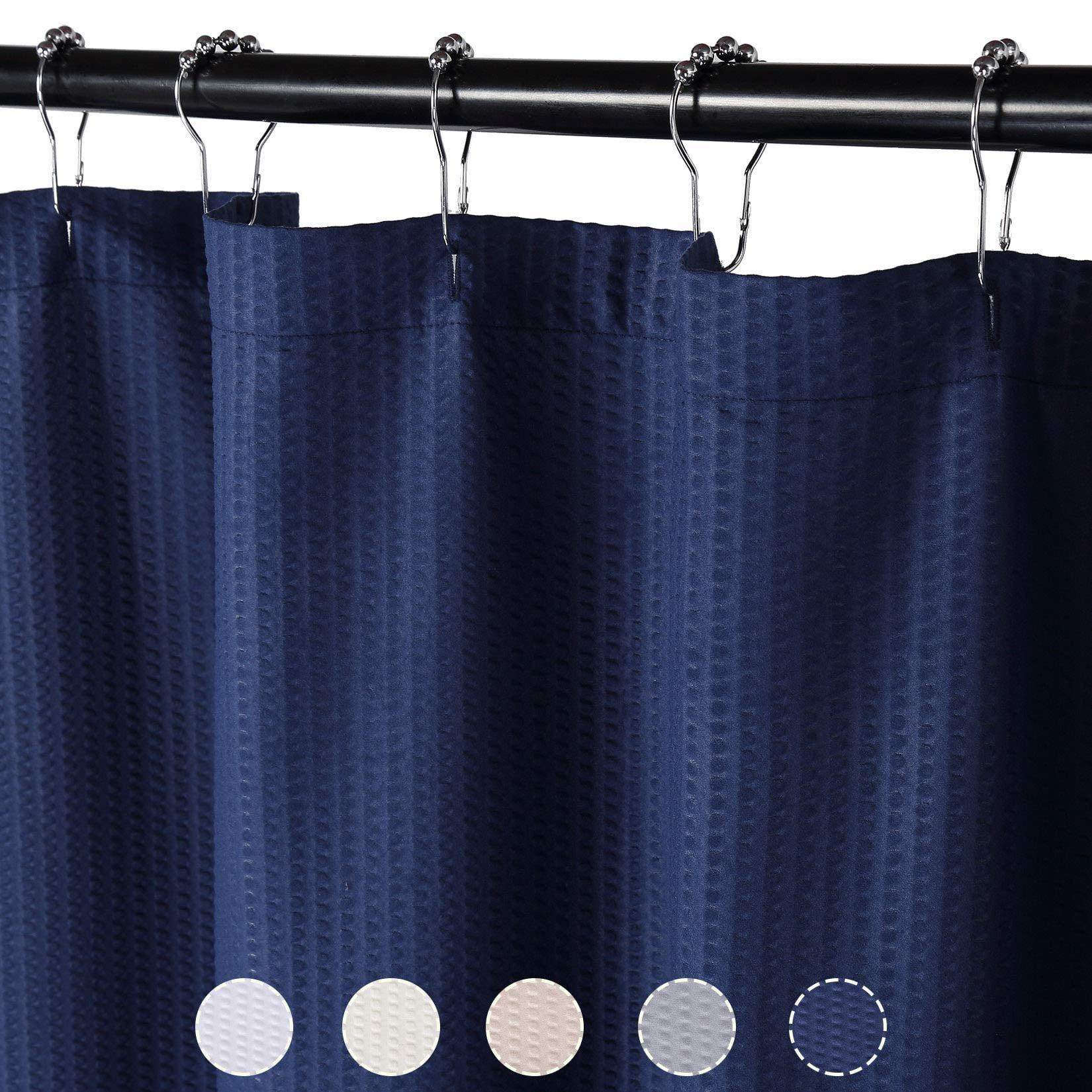 DSstyles Water Repellent Soft Microfiber Fabric Shower Curtain or Liner ...