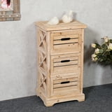 Natural 3 Drawer Small Cabinet - Walmart.com