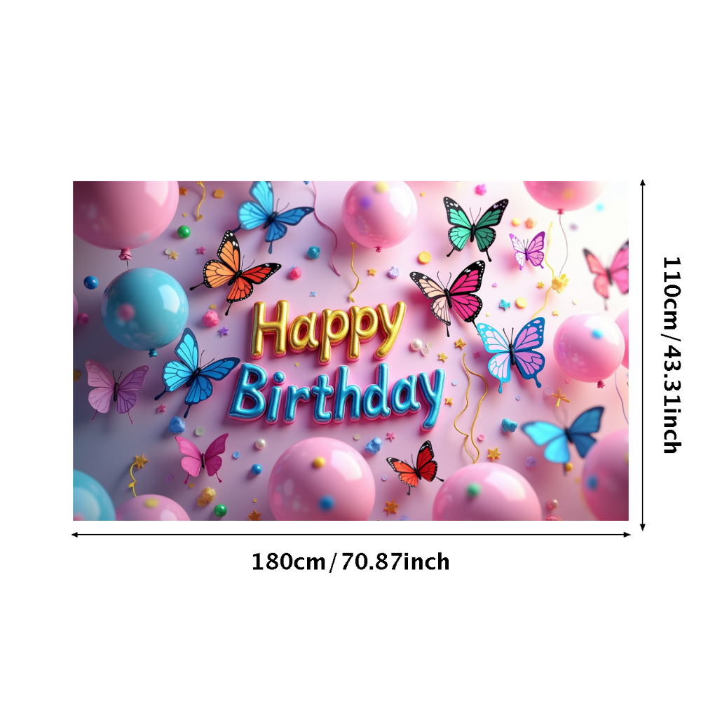 Click here for Yezdix Colorful Butterfly Themed Happy Birthday Ba... prices