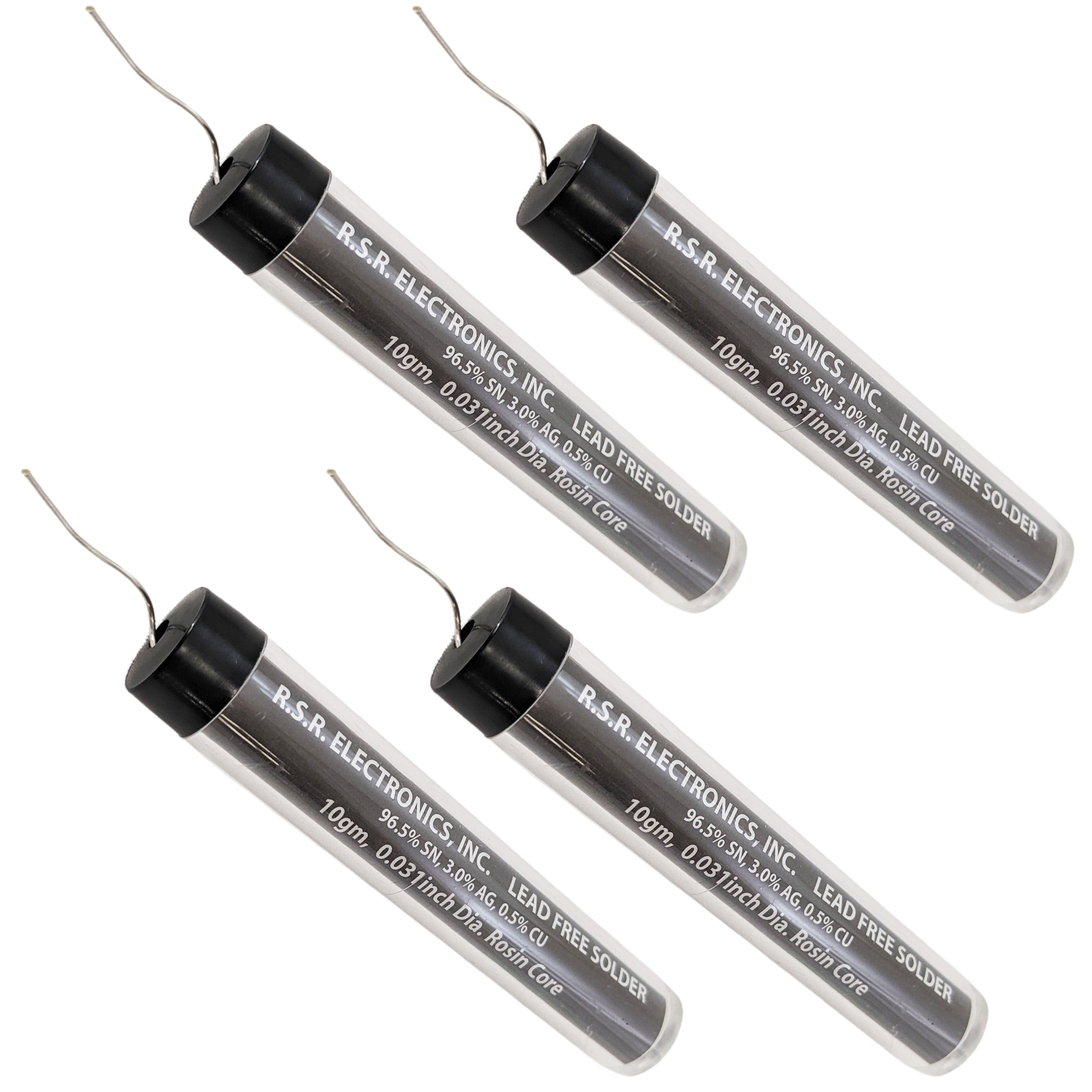 4 Pack Rosin Core Lead-Free Solder in Dispensing Tubes, 10 Grams per ...