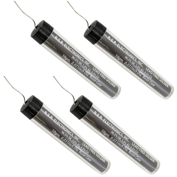 4 Pack Rosin Core Lead-Free Solder in Dispensing Tubes, 10 Grams per ...
