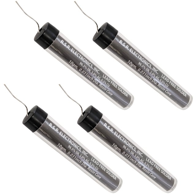 4 Pack Rosin Core Lead-Free Solder in Dispensing Tubes, 10 Grams per ...