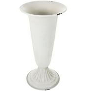 VANCORE Shabby Chic Flower Vase, French Country Metal Vase with Handle ...