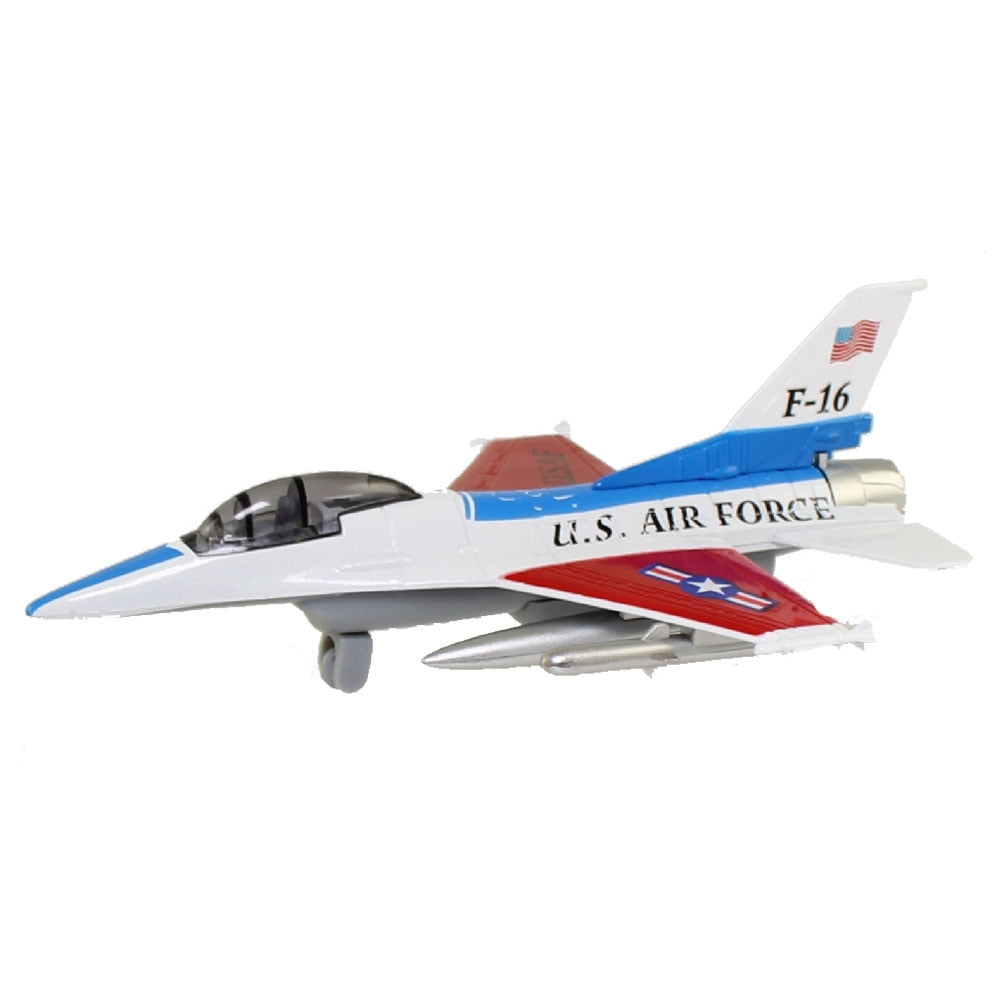 RI Novelty - Pull Back Die-Cast Metal Vehicle - F-16 FIGHTER JET (White ...