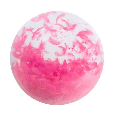 Houkiper Inflatable Transparent Feather Beach Ball for Outdoor Swimming ...
