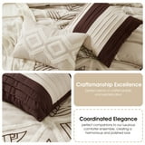 Nanshing Carter 7 Piece Geometric Comforter Set , Brown , King Size ...