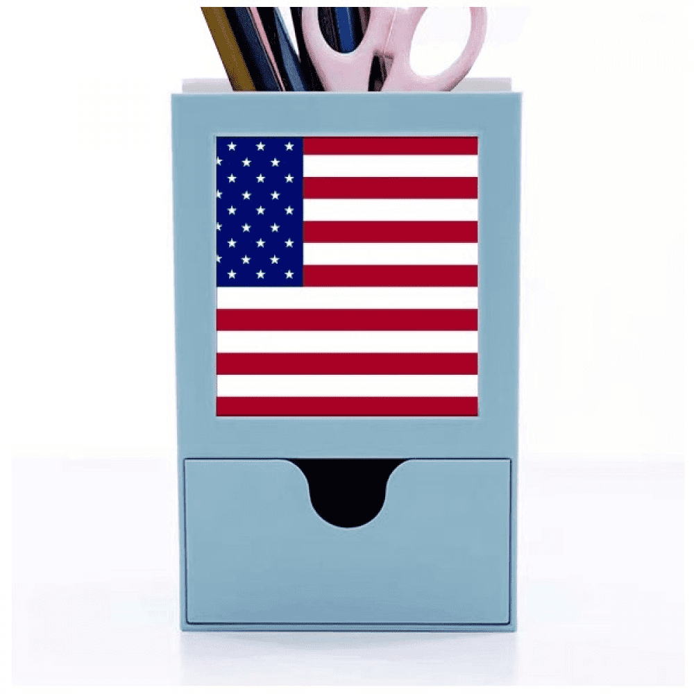 USA National Flag North America Country Desk Supplies Organizer Pen ...