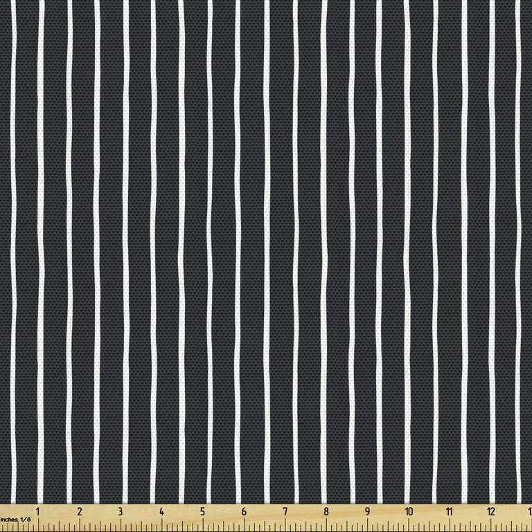 Black And White Horizontal Striped Fabric