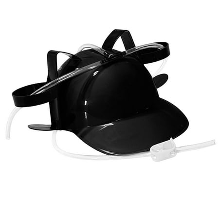 Novelty Drinking Helmet Beer Can Hat w/ Straw Guzzler Drink Holder Game ...