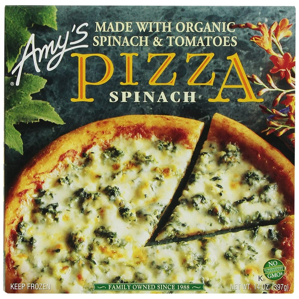 Amy's Frozen Spinach Pizza, Hand-Stretched Crust, 14-Ounce - Walmart ...