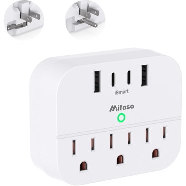 LENCENT 2 to 3 Prong Outlet Adapter, Multi Outlet Extender, Wall Tap ...