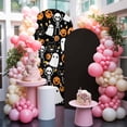4FT Arch Backdrop Covers, Halloween Wedding Arch Cover Stretchy, Orange ...