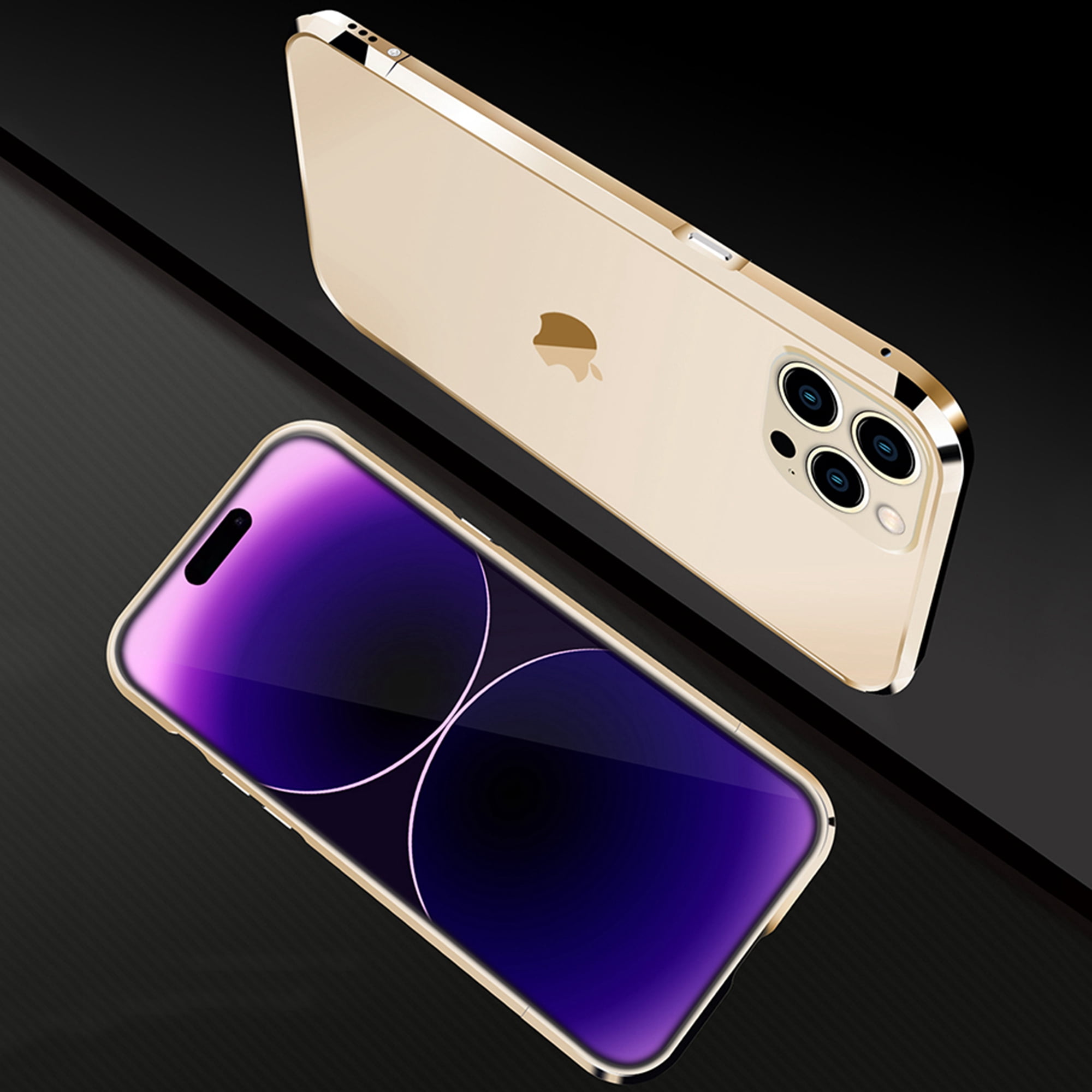 ELEHOLD for iPhone 14 Pro Max Aluminum Frame Metal Bumper Slim Hard ...