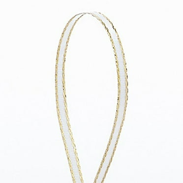 White Silver Ribbon | Narrow Wedding Ribbon | White Silver Edge Satin ...