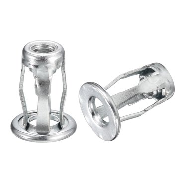 #6-32 Rivet Nuts, 50 Pack Zinc Plated Carbon Steel Knurled Flat Head ...