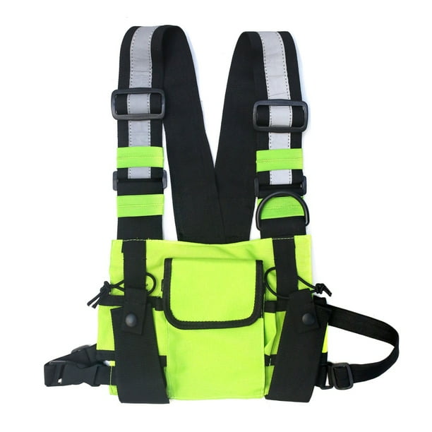 Big Saveradio Chest Harness Chest Front Pack Pouch Holster Vest Rig For Two Way Radio Walkie