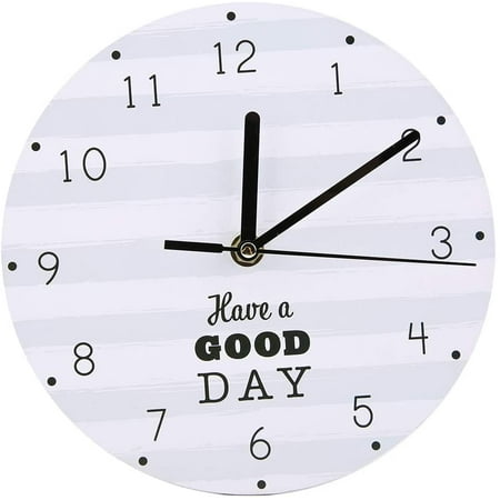 Modern Wall Clock, 7.87 inch White Round Battery Operated Wall Clocks ...