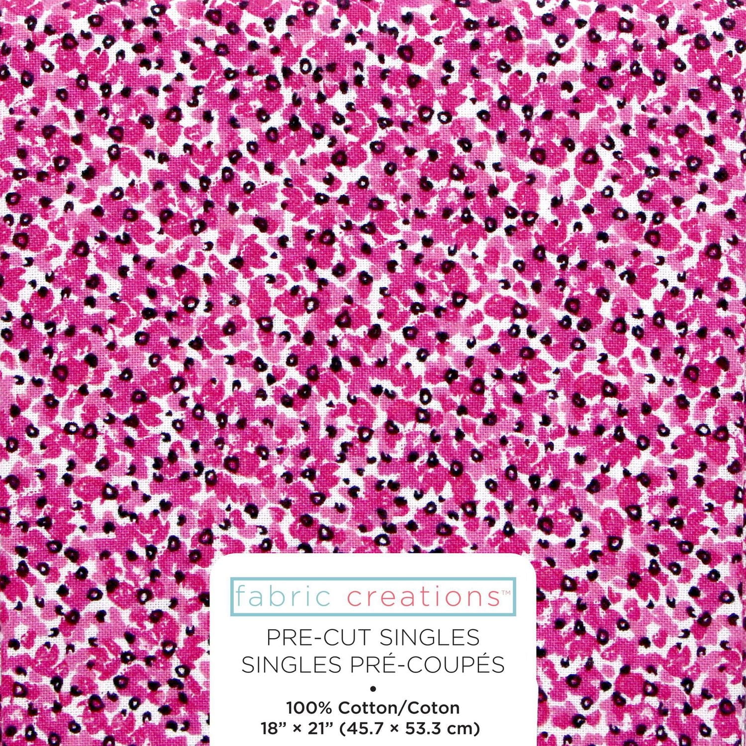 Click here for Fabric Creations White With Pink Watercolour Flowe... prices