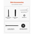 2Pcs 6x6 Deck Post Base, 150x141mm Metal Post Holder for Pavilion ...