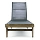 GDF Studio Della Outdoor Mesh and Acacia Wood Armless Adjustable Chaise ...