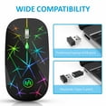 Uiosmuph Wireless Rechargeable Mouse Silent LED Computer Mouse with USB ...