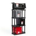 Hyper Tough Garage Storage Bin Small Plastic Nesting/Stacking, Red ...