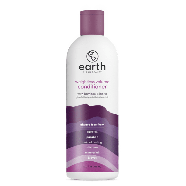 earth Clean Beauty Weightless Volume Conditioner with Bamboo and Biotin ...