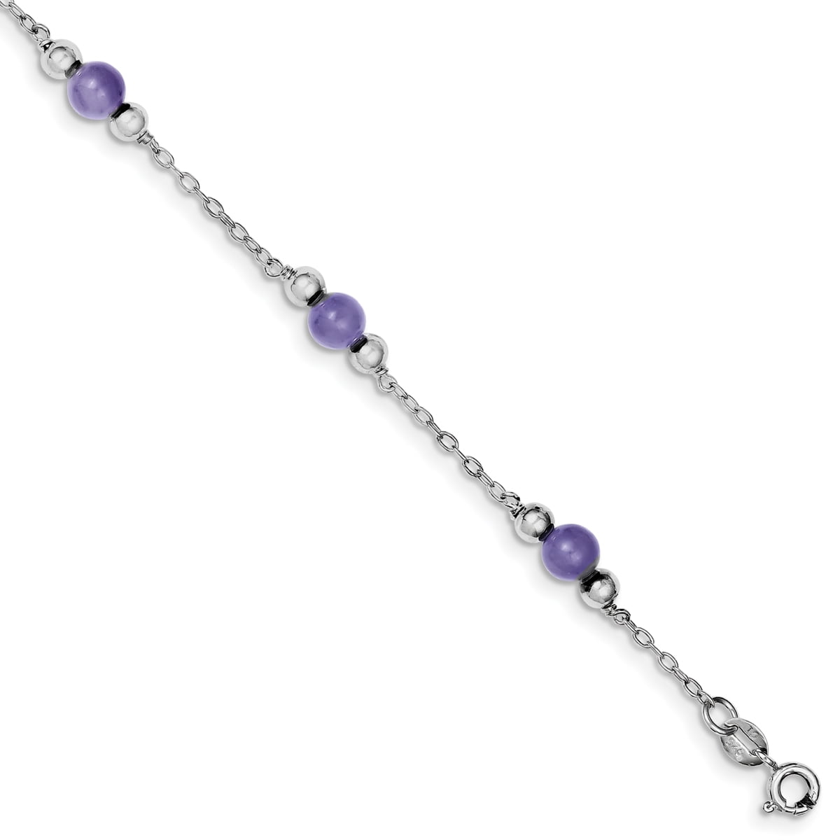 Primal Silver Sterling Silver Rhodium-plated 9-inch Polished Lavender ...