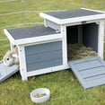 TRIXIE Weatherproof Outdoor Elevated Wooden Small Animal House with ...