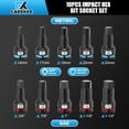 3/4" Drive Master Impact Hex Bit Socket Set, 10 Pieces Allen Bit Socket ...