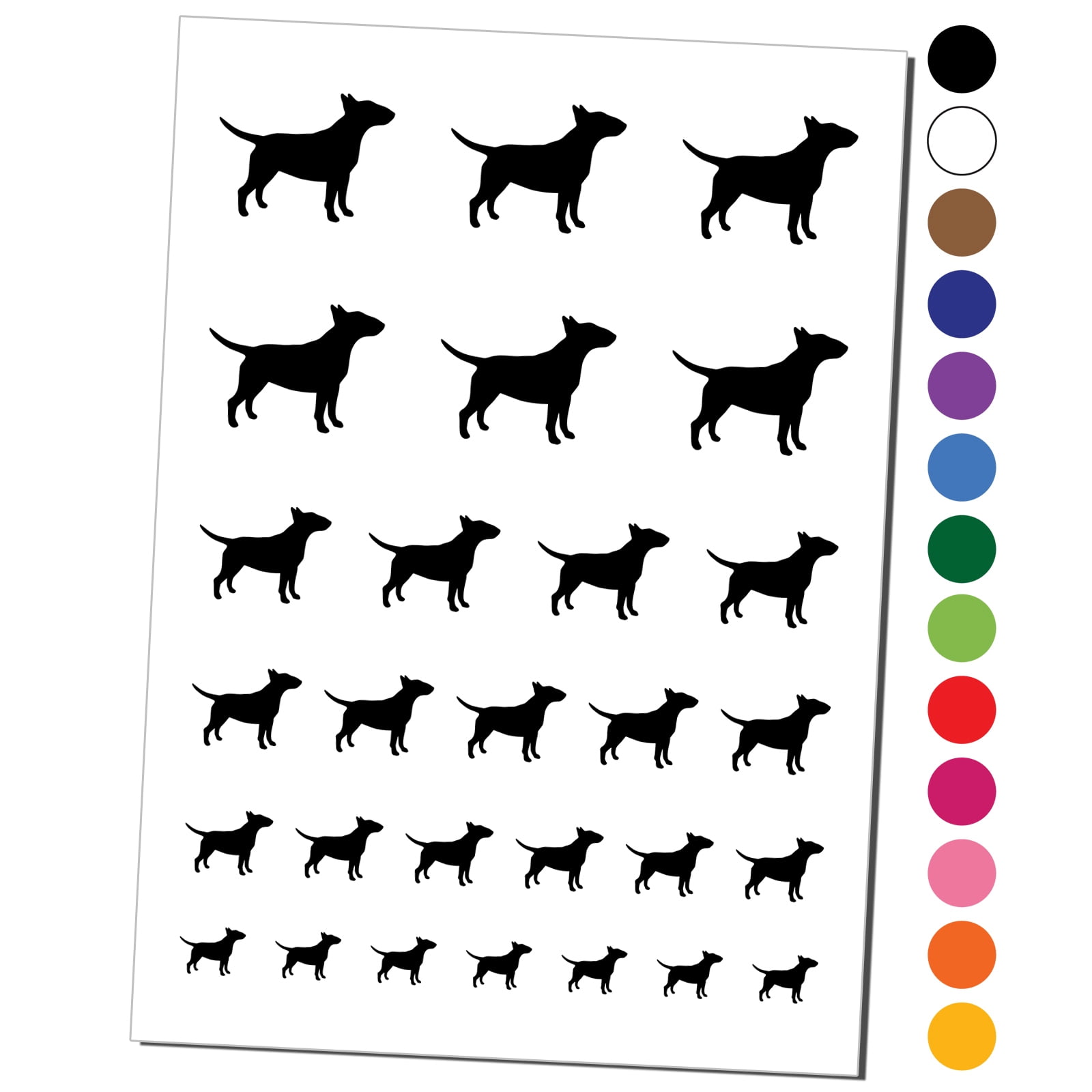 Bull Terrier Dog Solid Water Resistant Temporary Tattoo Set Fake Body ...