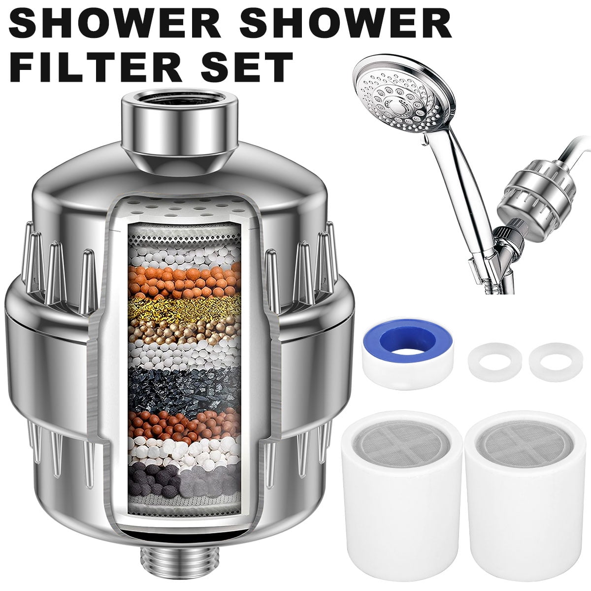 Click here for Yous Auto Shower Filter 20 Stage Showerhead Filter... prices