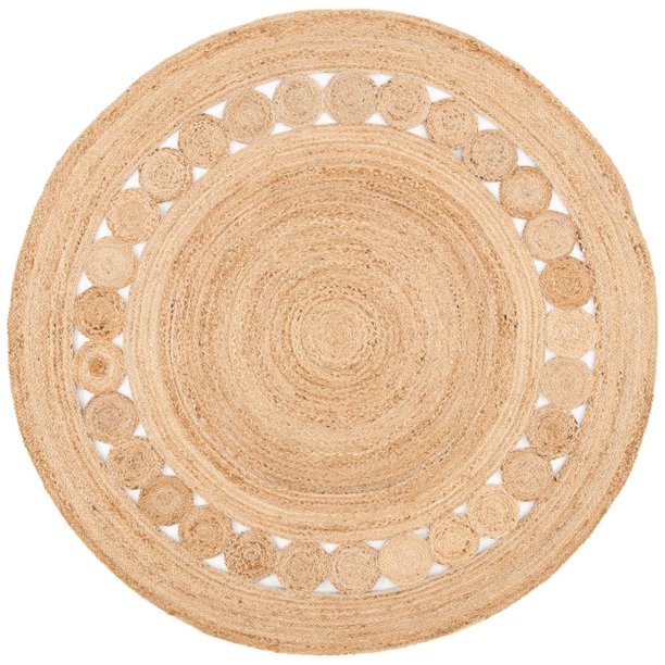 6 ft. Round Area Rug in Natural - Walmart.com - Walmart.com