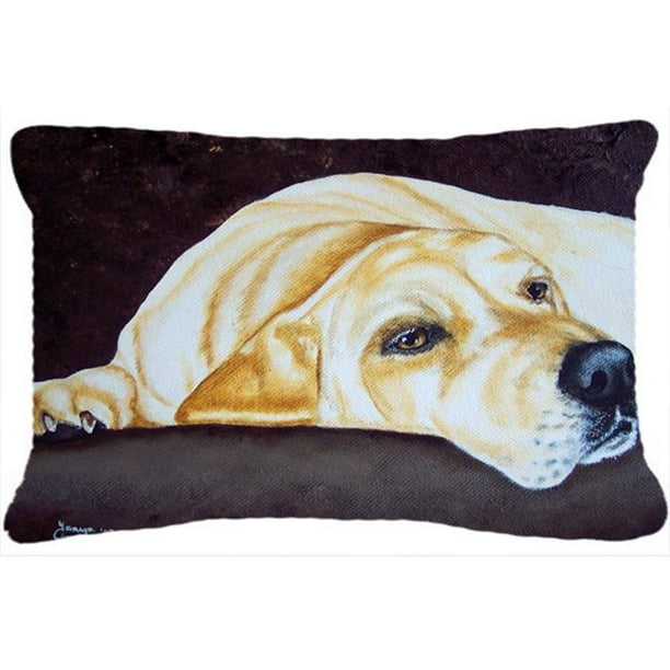Naptime Yellow Labrador Fabric Decorative Pillow - Walmart.com