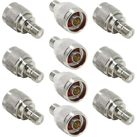 N Connector to F Connector, 10-Pack N Male to F Female Adapter RF ...