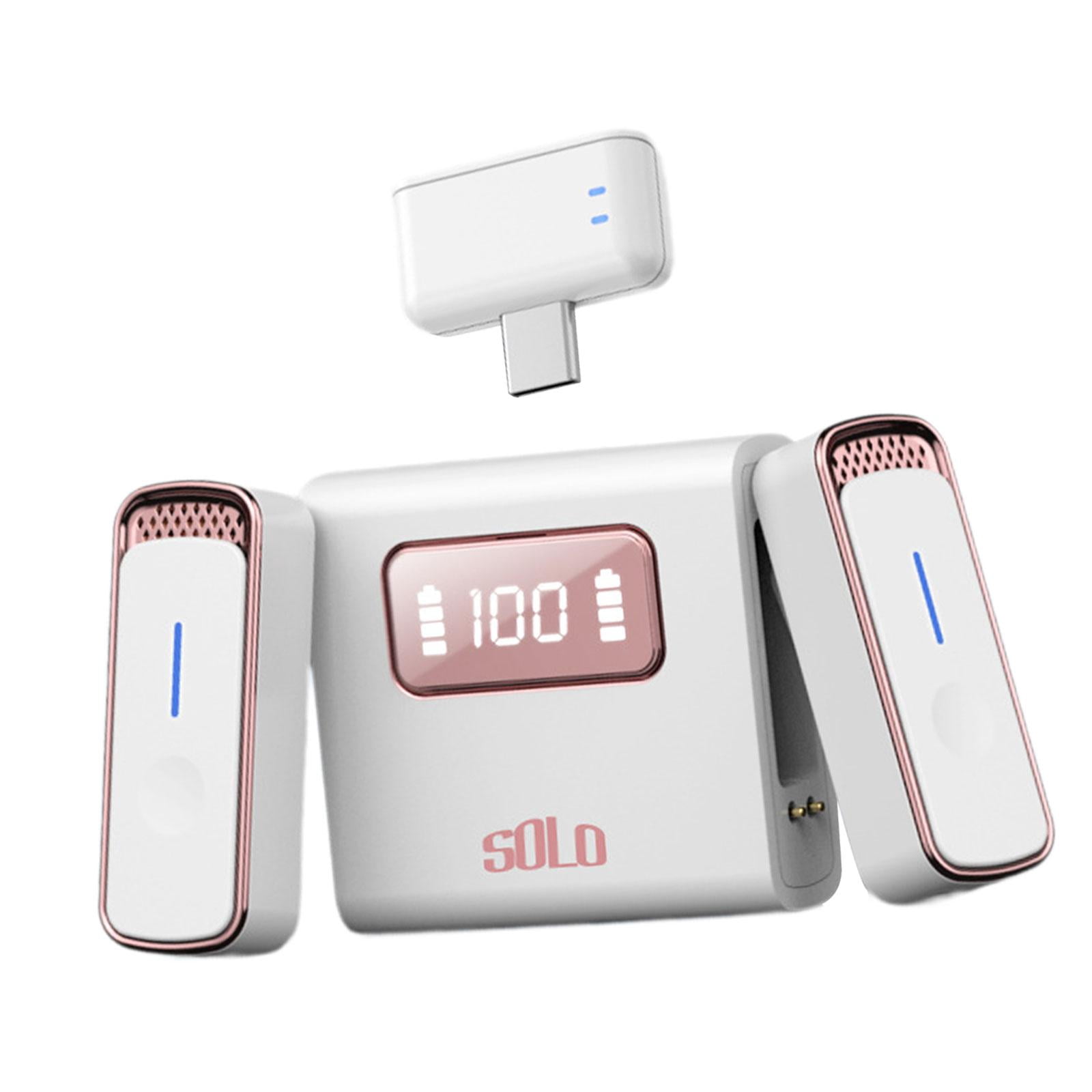 Lavalier portátil con micrófono con estuche de carga, 5 horas de tiempo de trabajo, doble uso ...