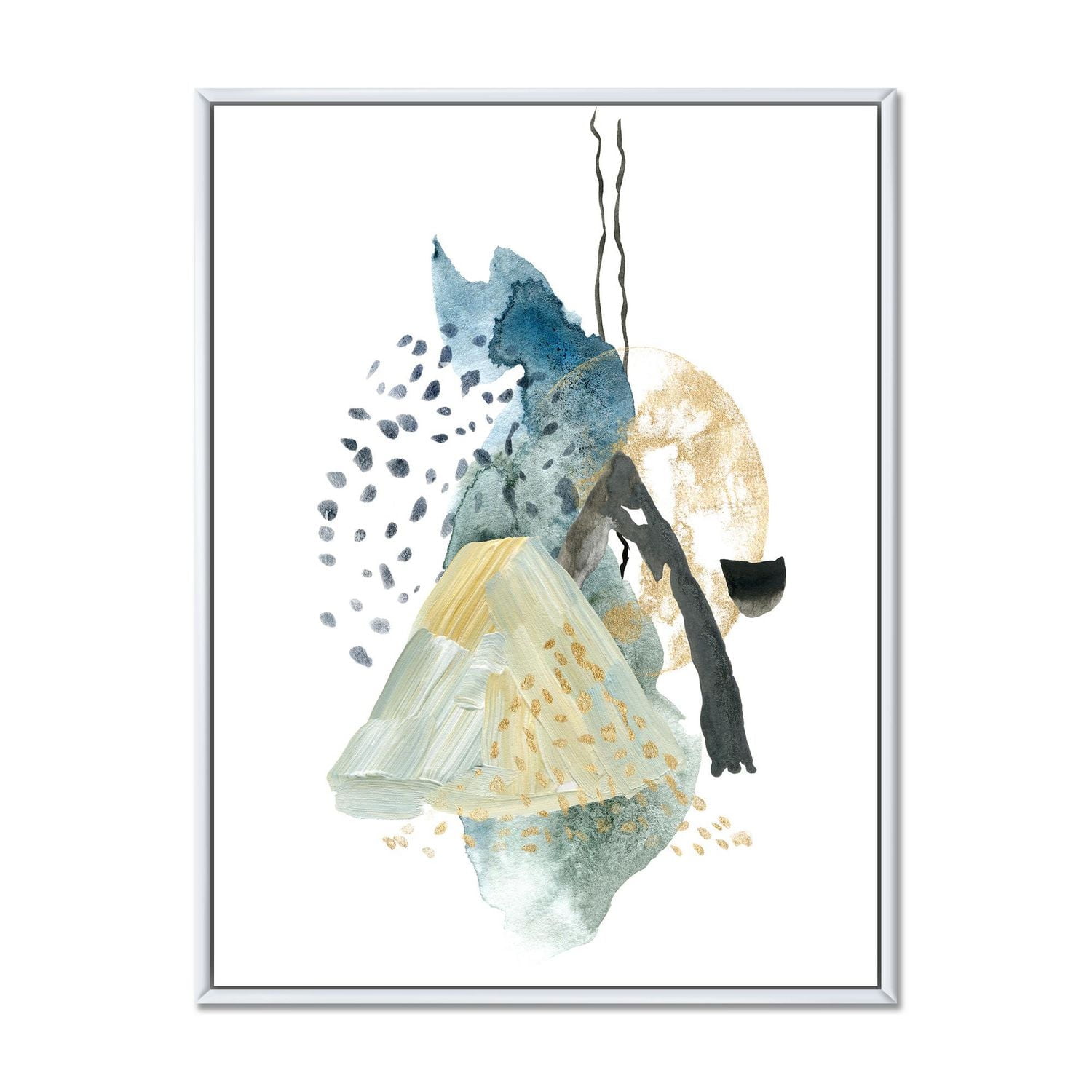 Click here for Designart Gouache Of Abstract Landscape With Mount... prices