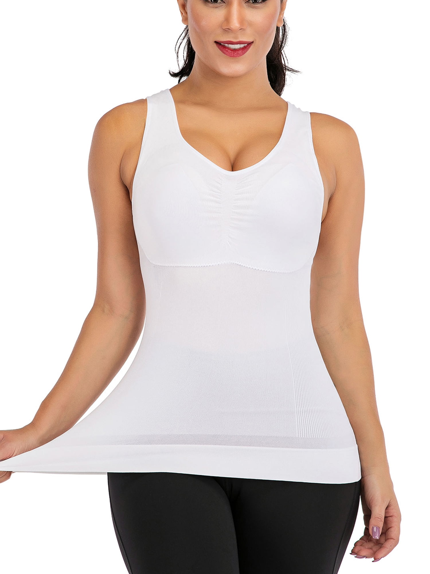 Slimming Tank Tops for Women Tummy Control Shaper with Built in Bra ...