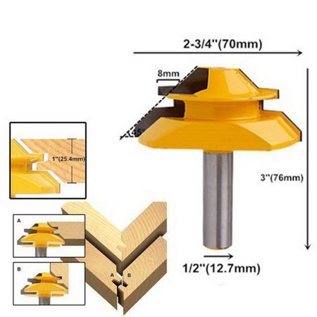 TIANYING 1/2 Wood Cutting Tool Splitting Cutter 45 Degree Mortise Knife ...