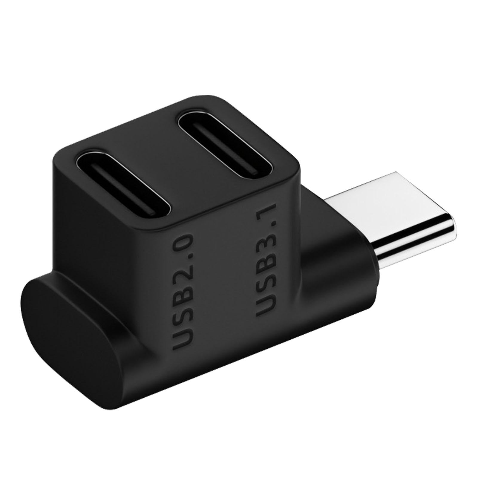 2 in 1 Adapter Type C Male To Female Charging Transmission Adapter U ...