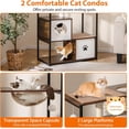 52 Inch Modern Cat Tree with 2 Cat Condos Multi-Level Cat Tower with ...