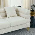Living Room Couch Fabric Fur Comfy Loveseat Sofa with 2 Seat Cushions ...