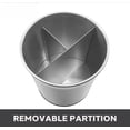 Jumbo Stainless Steel Rotating Utensil Holder with Removable Divider ...