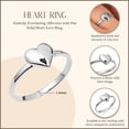 925 Sterling Silver Heart Love Ring (Size 4.5) - Walmart.com