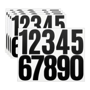 3 Inch House Numbers 3D Number Mirror Wall Stickers Self-Adhesive for ...