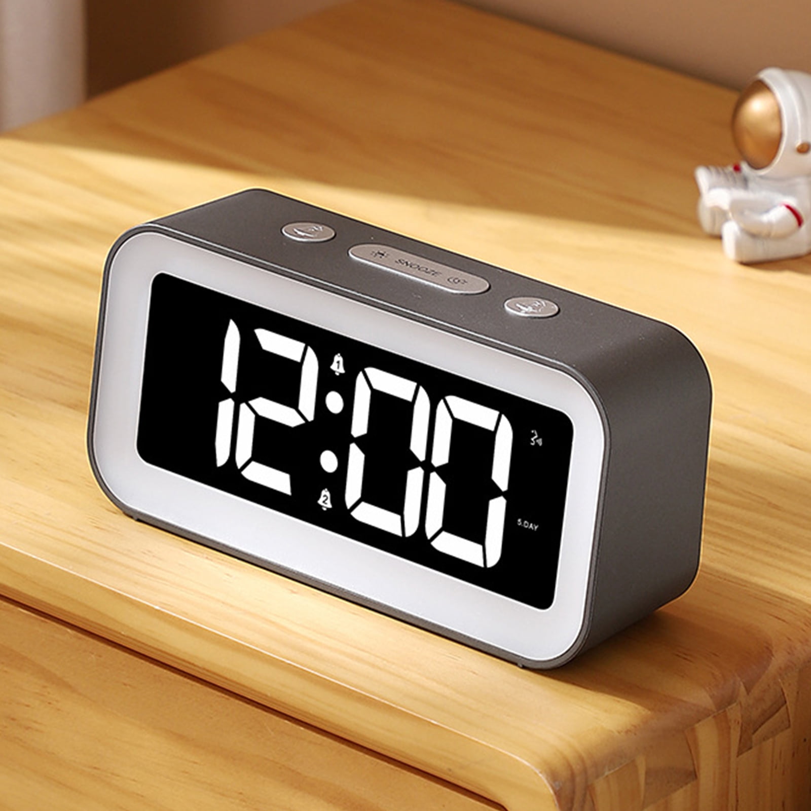 Reloj despertador con luz nocturna digital LED, reloj electrónico ...