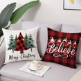 Black White Buffalo Check Plaids Christmas Pillow Covers 18x 18 Inches ...