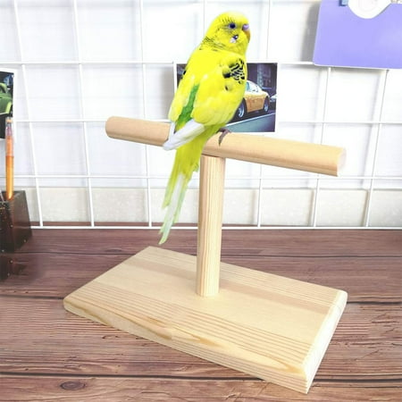 Cheers Portable Wood Bird Parrot Training Spin Perch Stand Playground ...