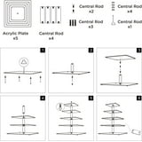 Vdomus 5-Tier Acrylic Cupcake Tower with LED Lights - Cupcake Holder ...